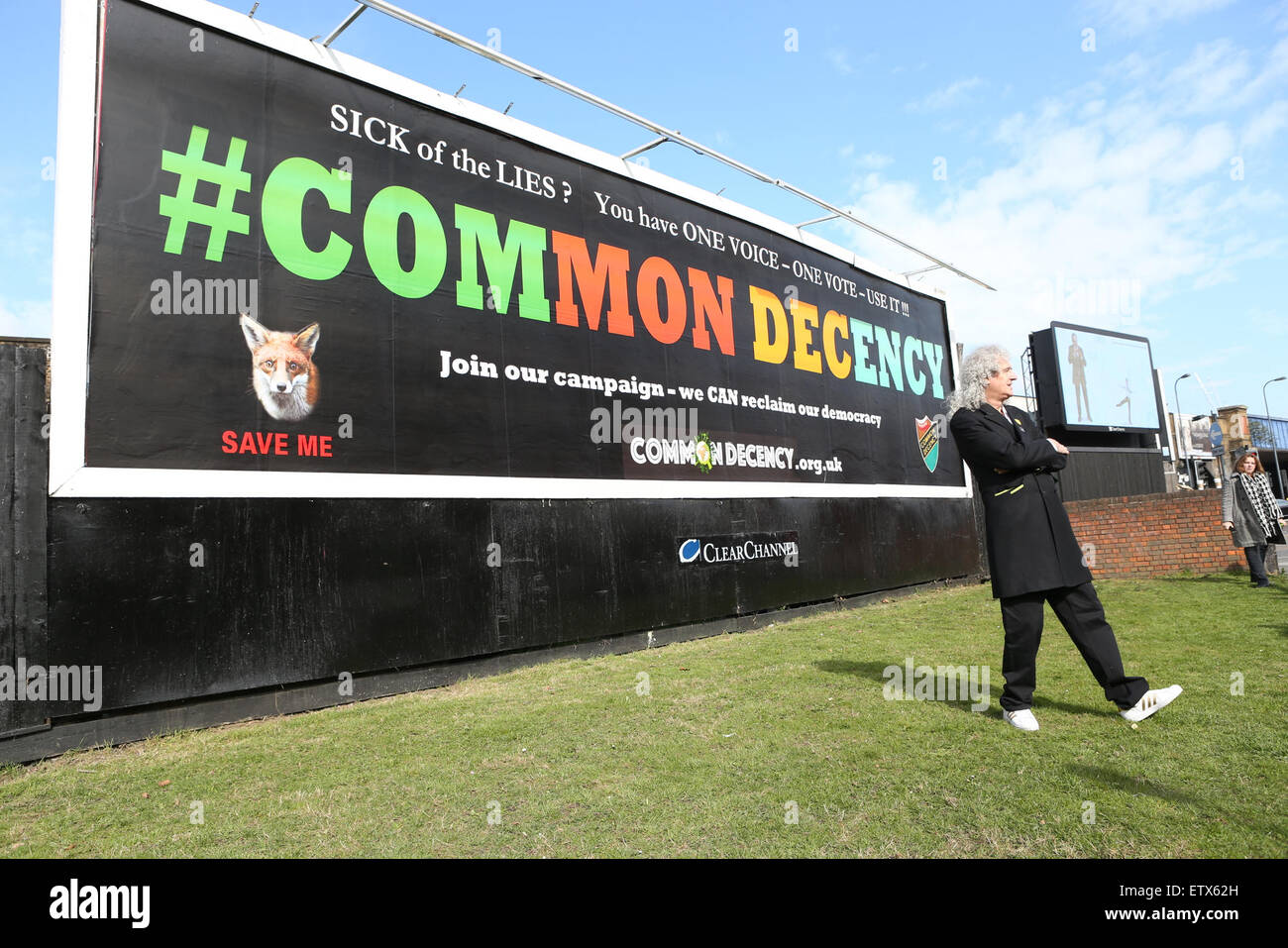 Brian May unveils Campaign Billboard to launch his common decency ...