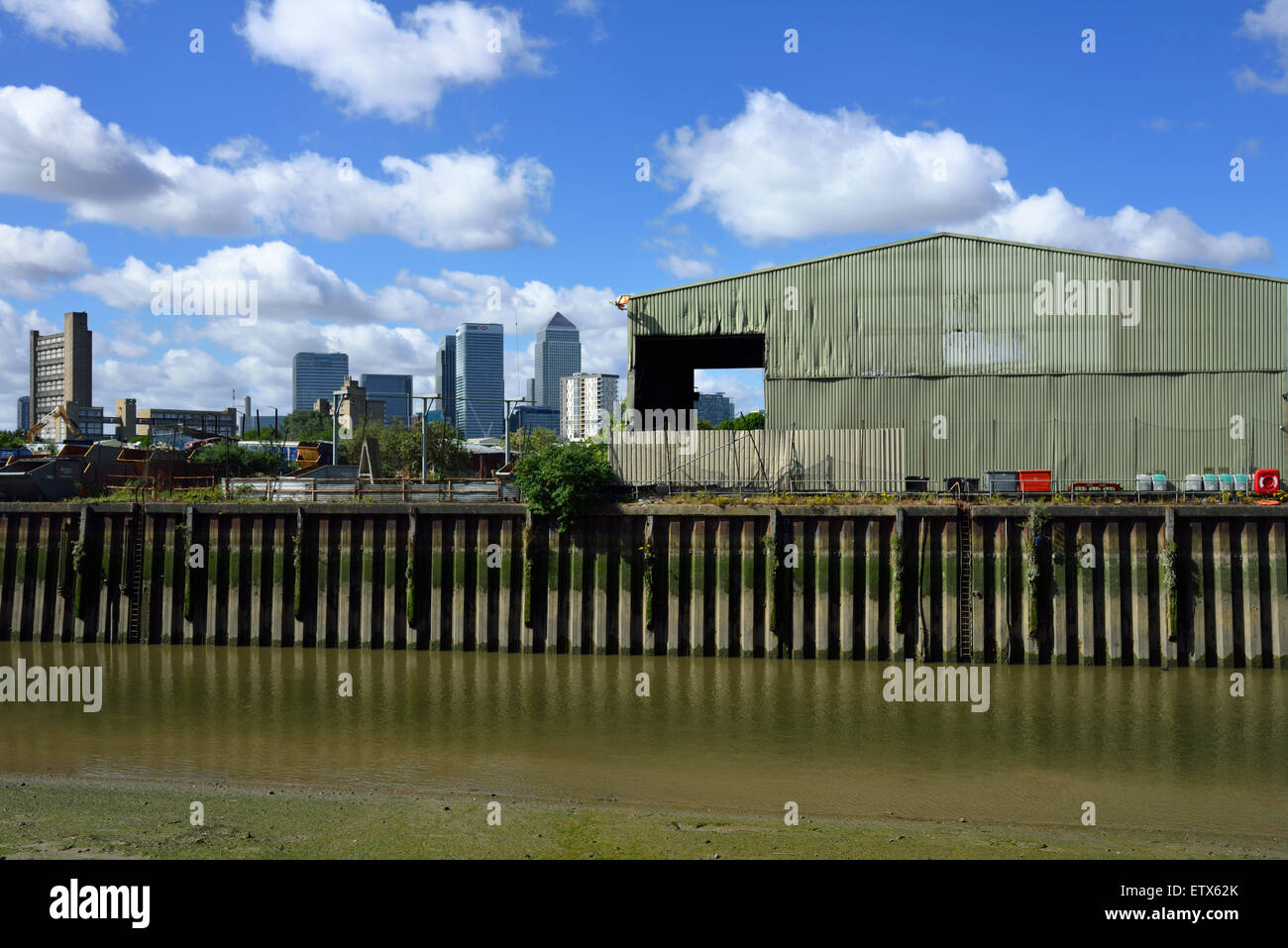 River Lea, Bow Creek, Tower Hamlets, London, United Kingdom Stock Photo ...
