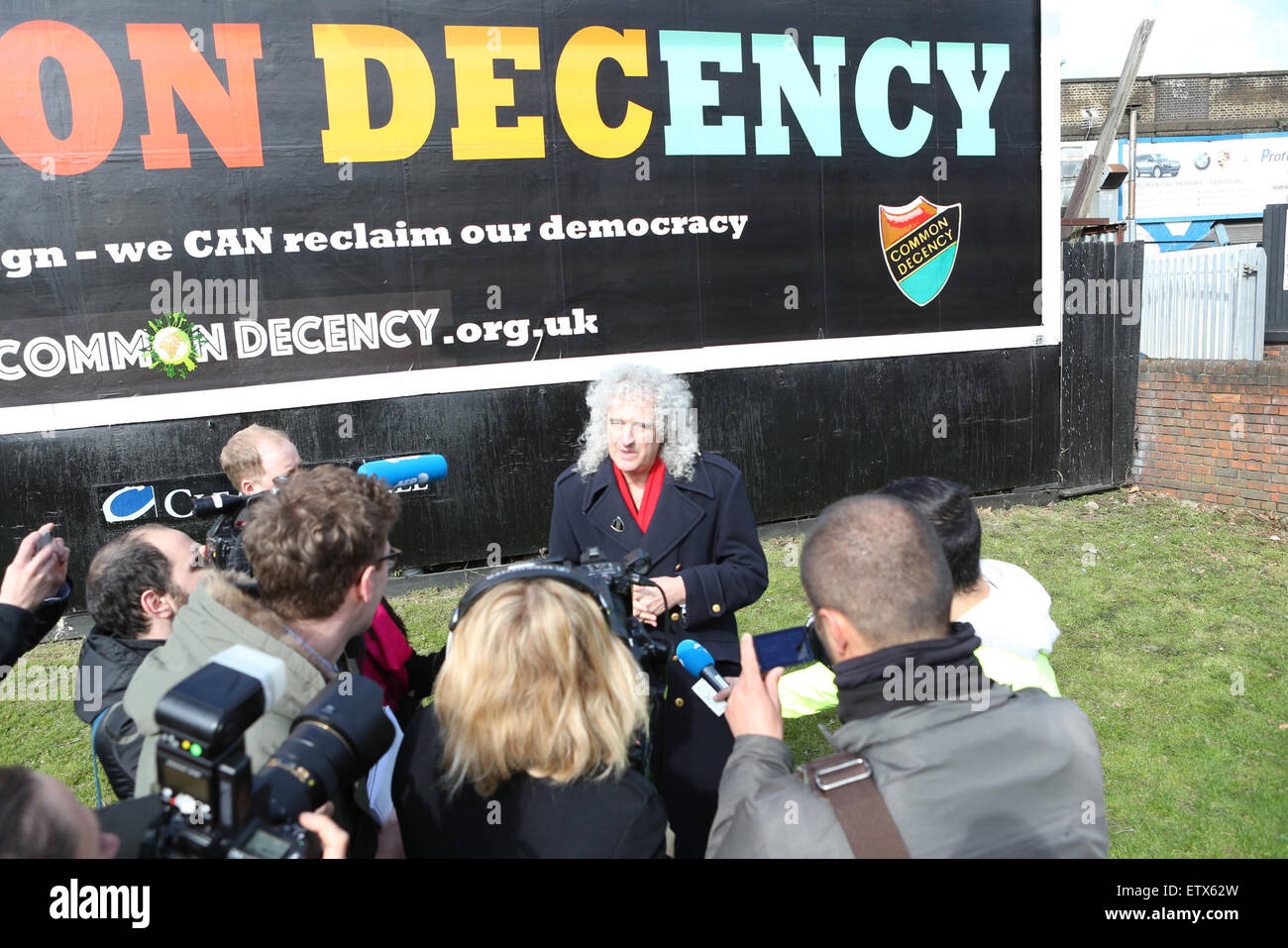 Brian May unveils Campaign Billboard to launch his common decency ...