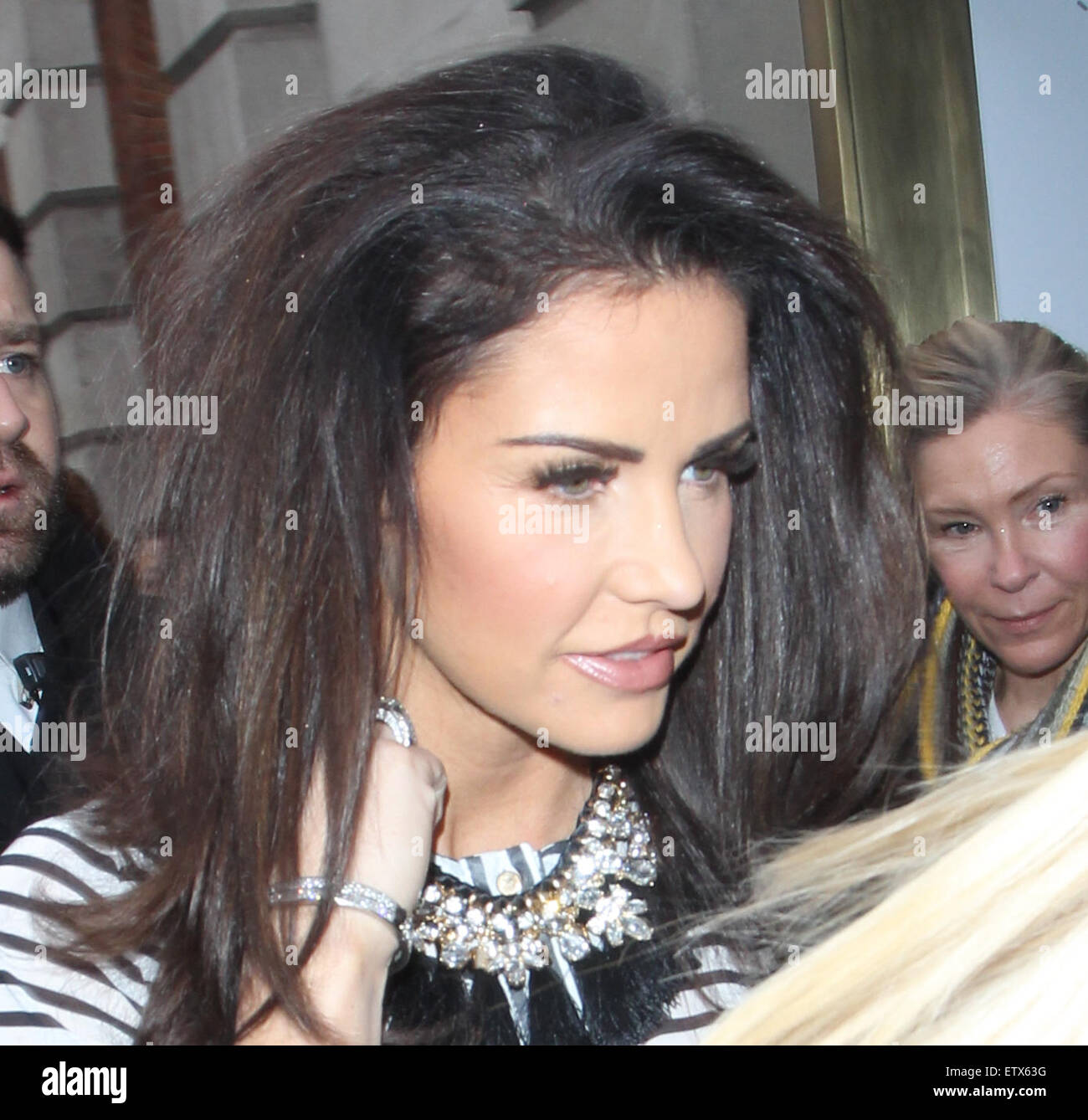Katie Price and her daughter Princess Tiaamii arriving at BAFTA ...
