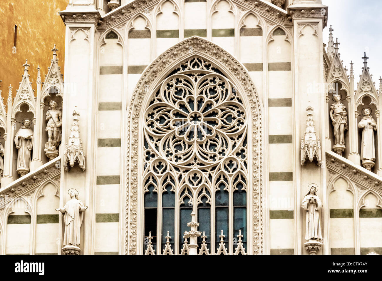 Catholic Church in Roma: building and architecture details Stock Photo ...