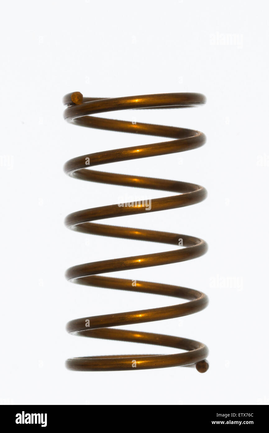 helical spring frontal view isolated on white background Stock Photo ...