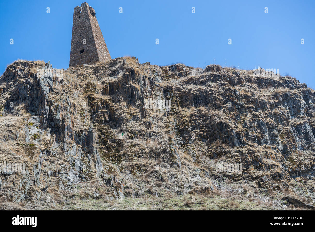 Old fortifications in Caucasus mountains - view from Georgian Military ...