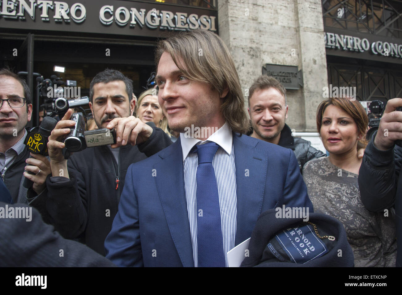 Raffaele Sollecito holds a press conference following his acquittal in ...