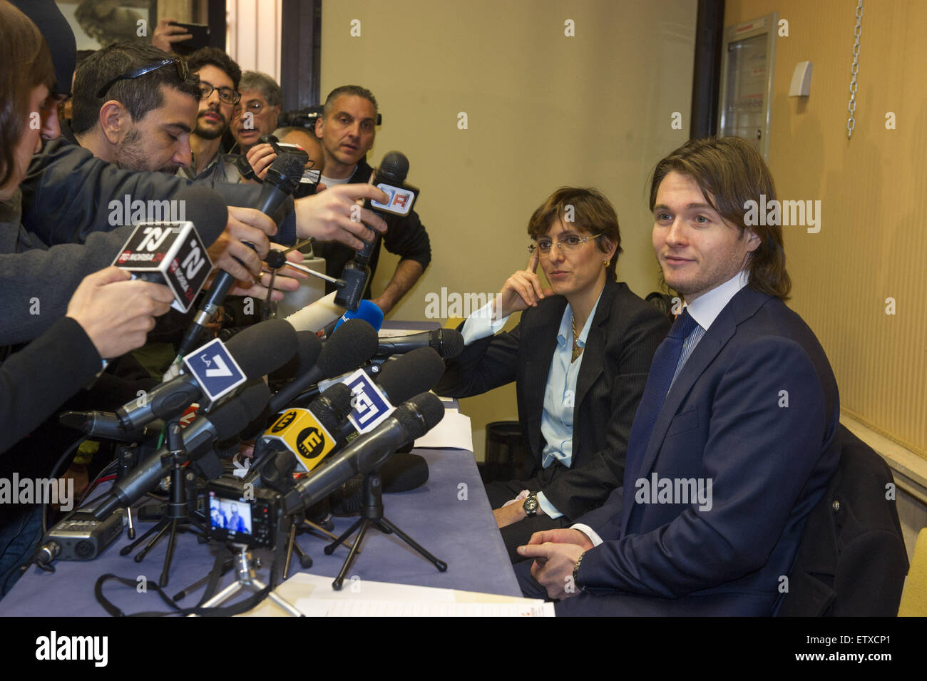 Raffaele Sollecito holds a press conference following his acquittal in ...