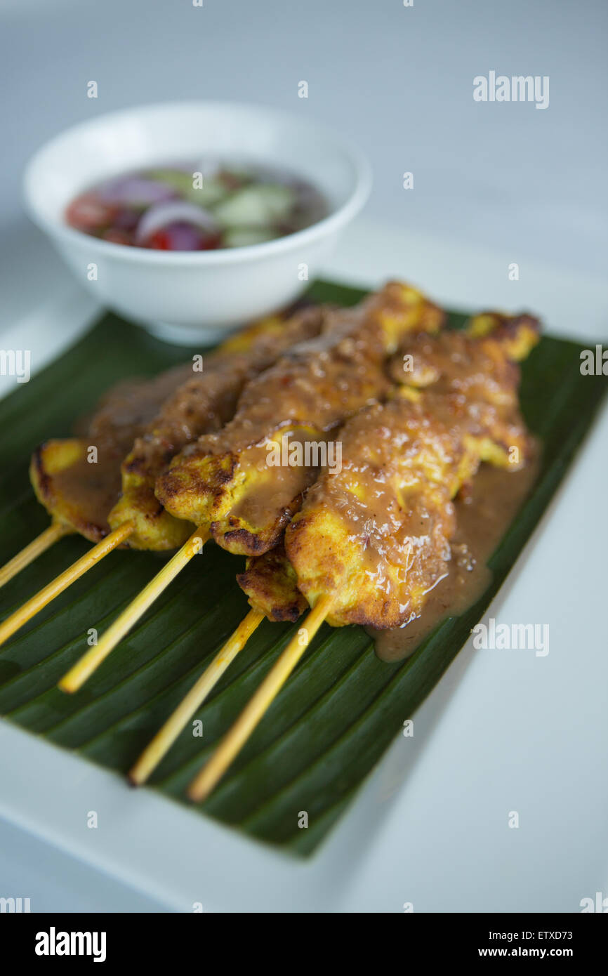 Indonesian street food chicken satay hi-res stock photography and ...