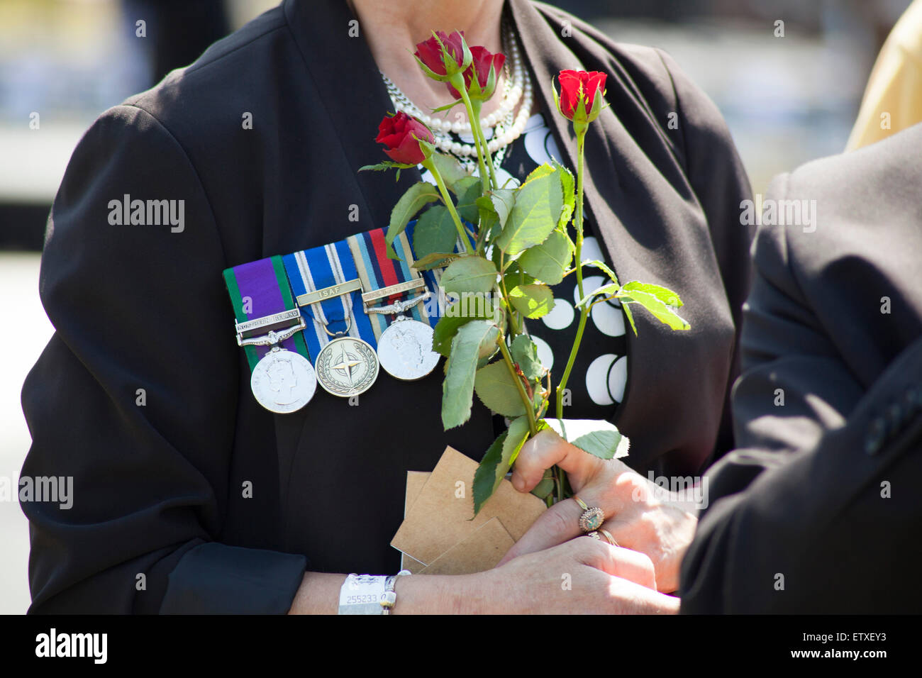 A Guest arriving at the Bastion dedication service at the National ...