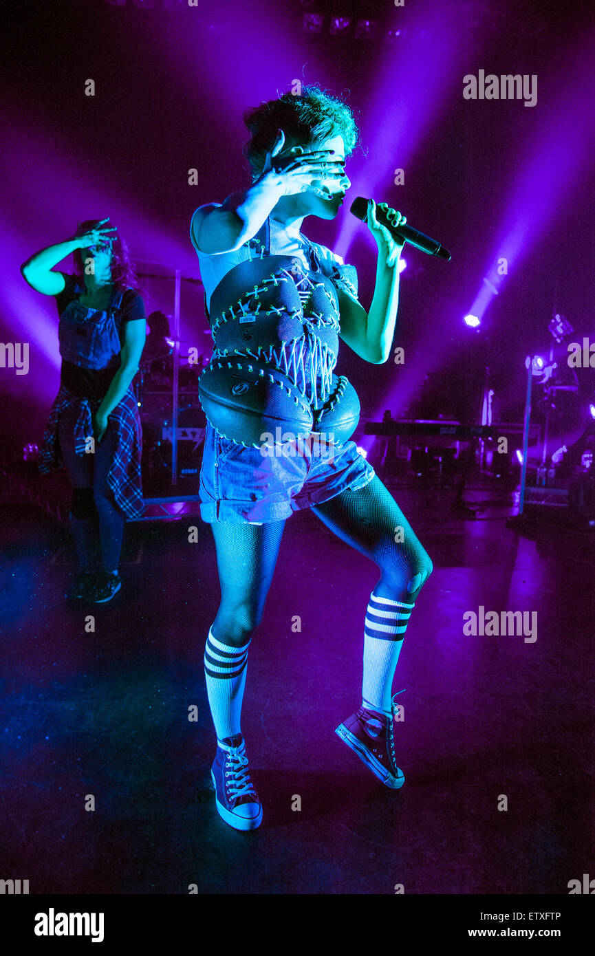 Kiesza performing live on stage at the O2 Shepherds Bush Empire ...