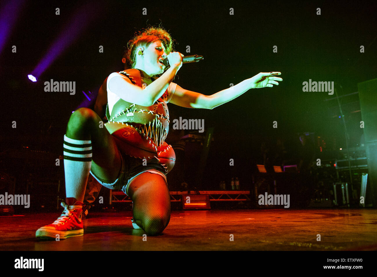 Kiesza performing live on stage at the O2 Shepherds Bush Empire ...
