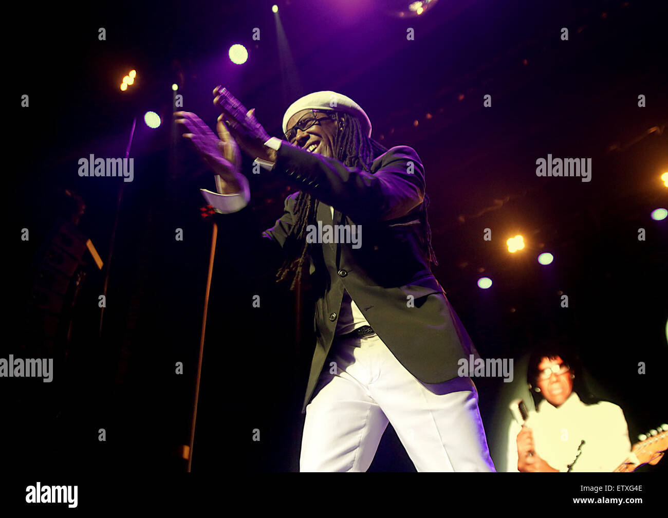 Chic featuring Nile Rodgers performing live on stage at Manchester O2 ...