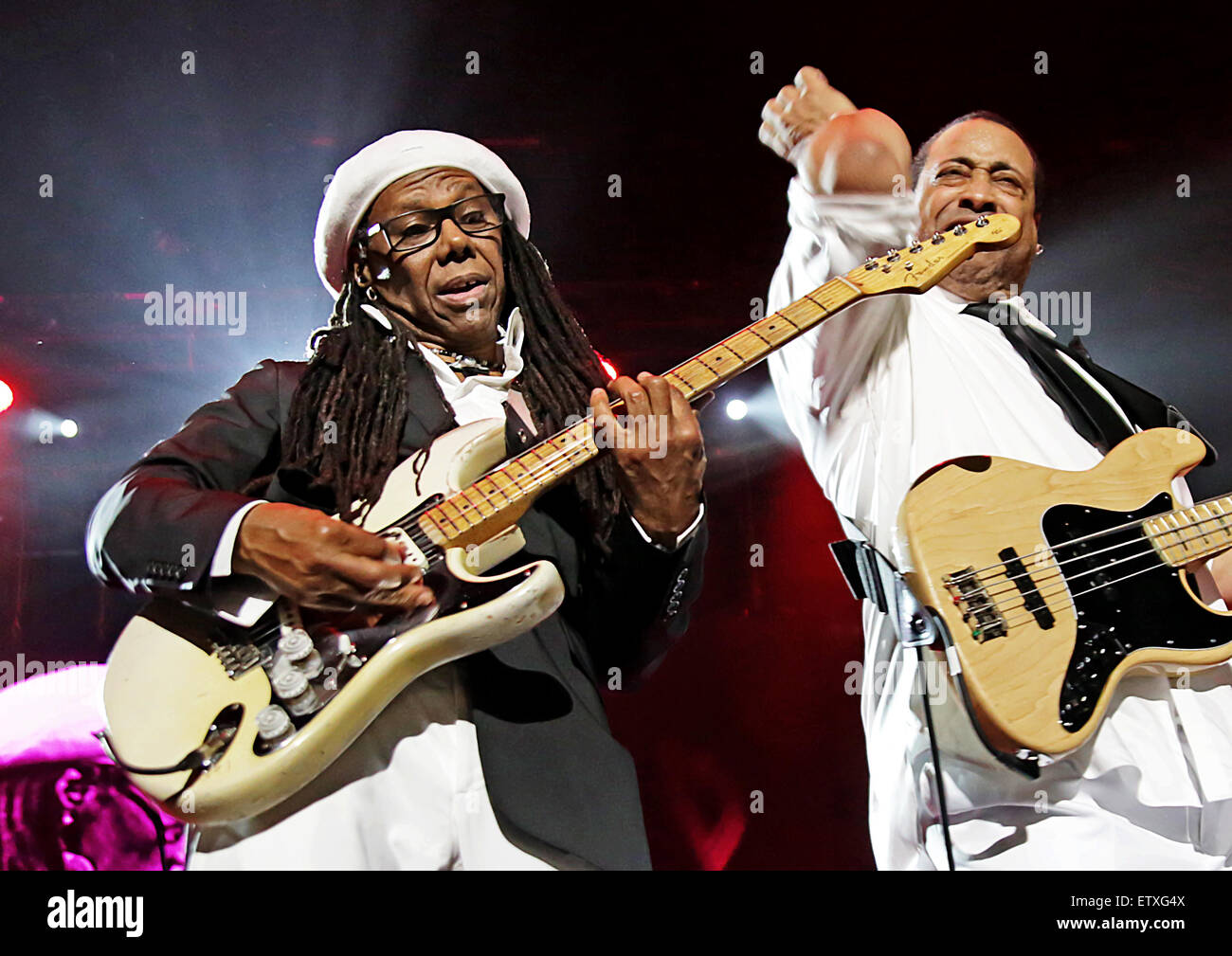 Chic featuring Nile Rodgers performing live on stage at Manchester O2 ...