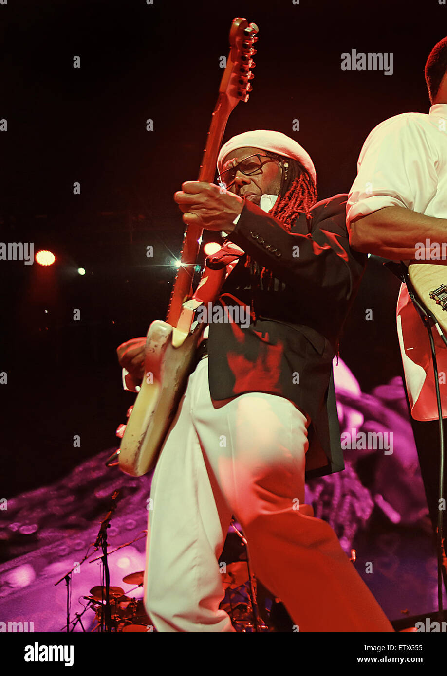 Chic featuring Nile Rodgers performing live on stage at Manchester O2 ...