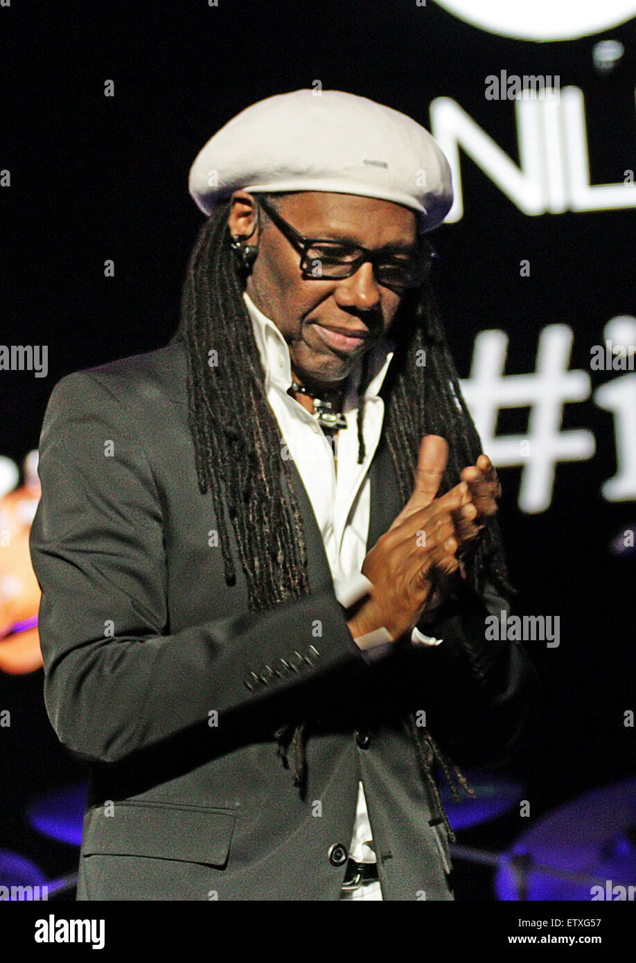 Chic featuring Nile Rodgers performing live on stage at Manchester O2 ...