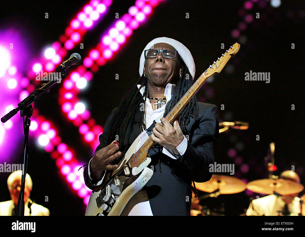 Chic featuring Nile Rodgers performing live on stage at Manchester O2 ...