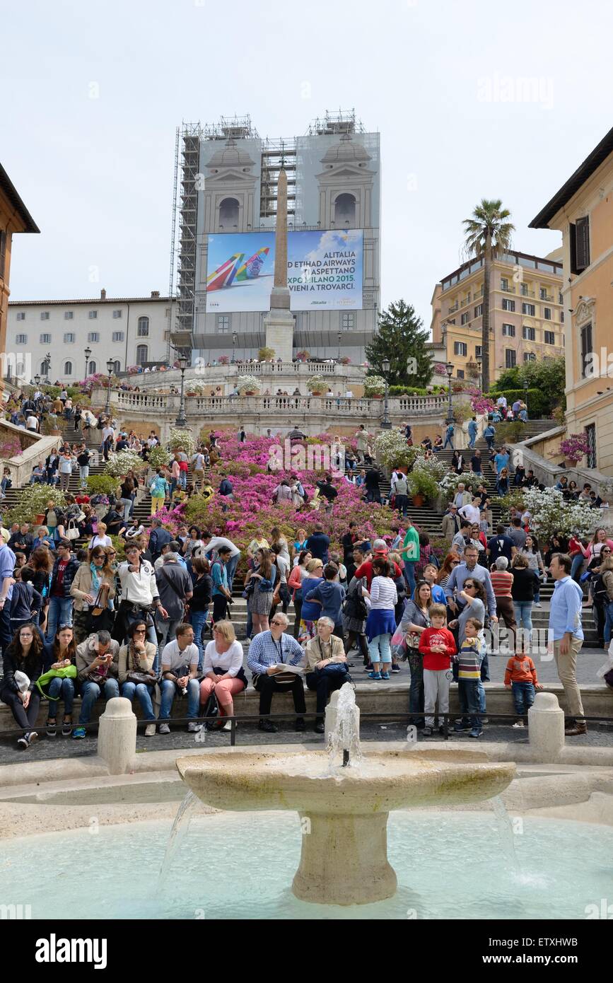 The Spanish steps in Rome, Italy Stock Photo - Alamy