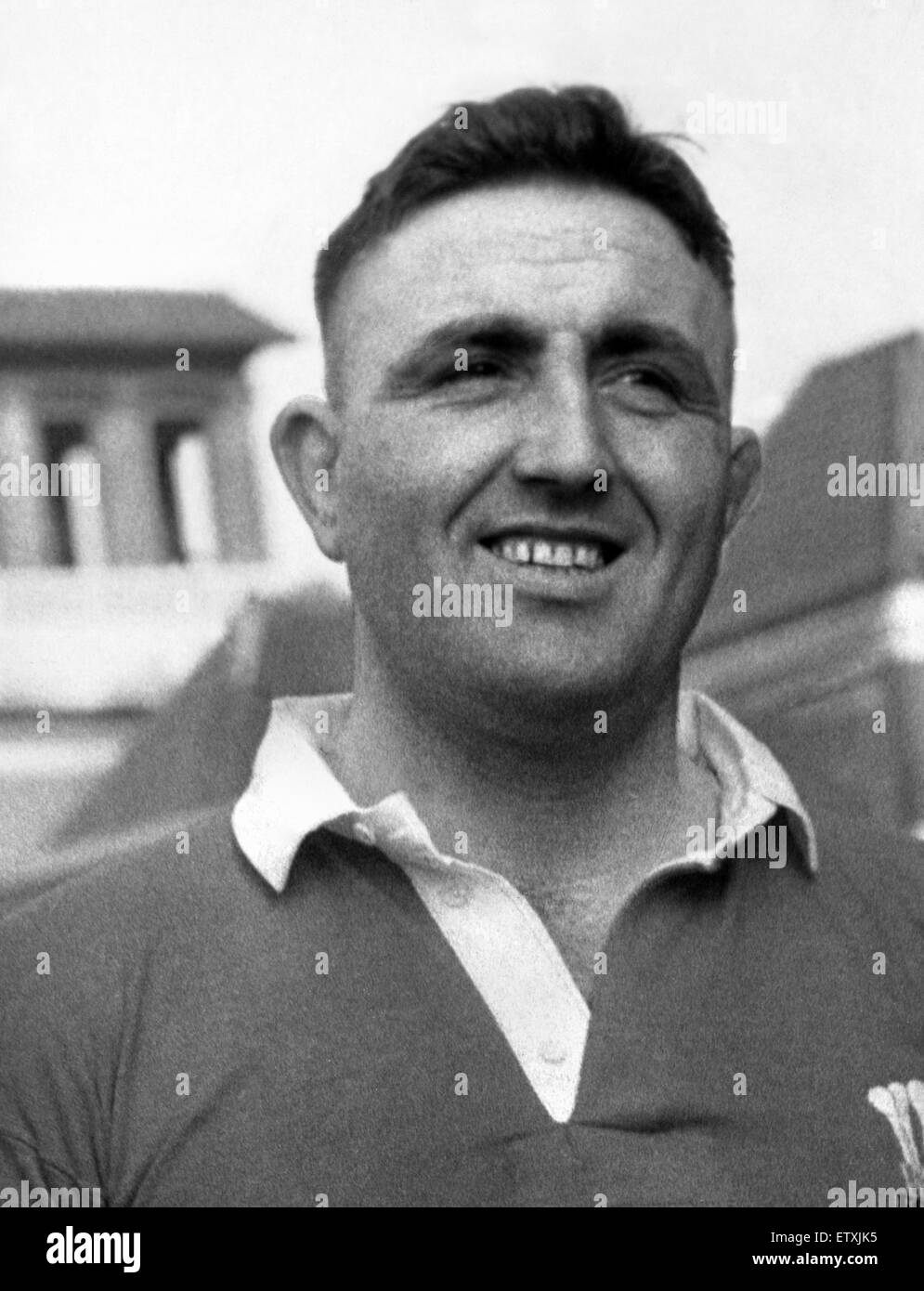 Portrait of Wales international rugby union player Ray Prosser. March ...
