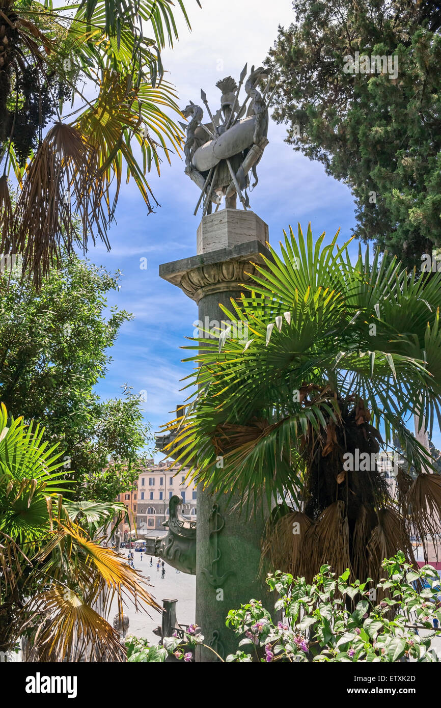 column with boat in rome Stock Photo - Alamy