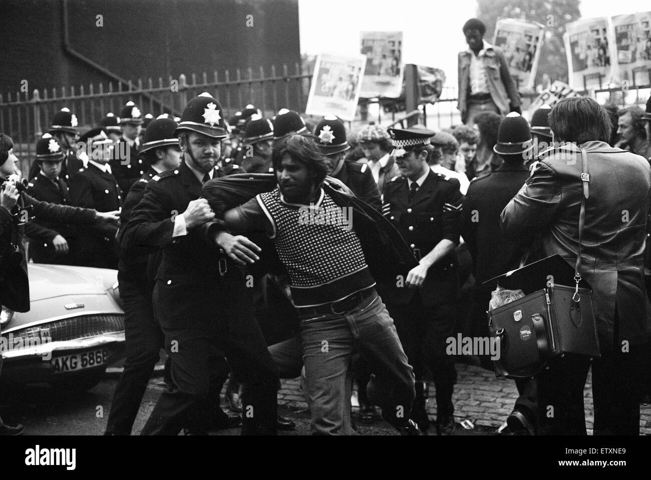 National Front meeting, City Road School, Winston Green, Birmingham ...
