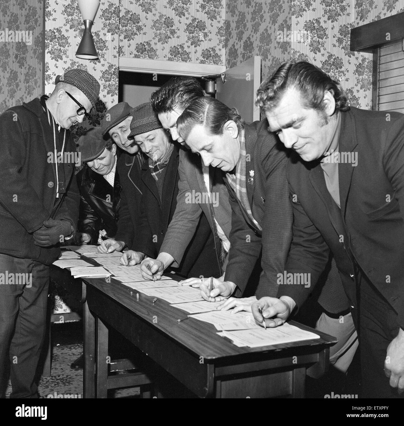1972 Miners Strike. Miners are balloted for crucial vote on the ...