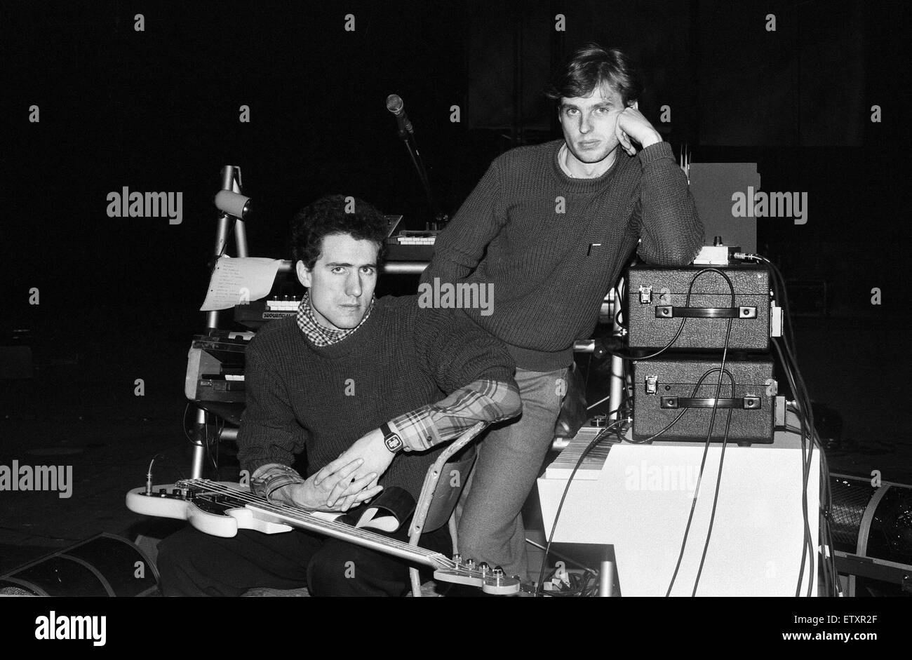 Andy McCluskey and Paul Humphreys (on keyboards) of the band ...