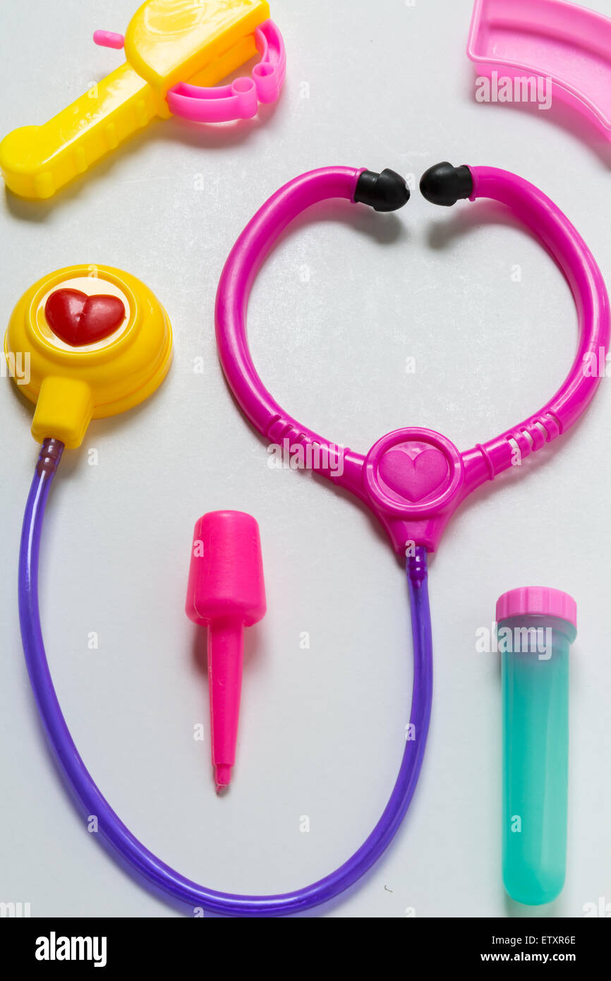 Colorful Medical Equipment Toy Set for Kids Stock Photo - Alamy