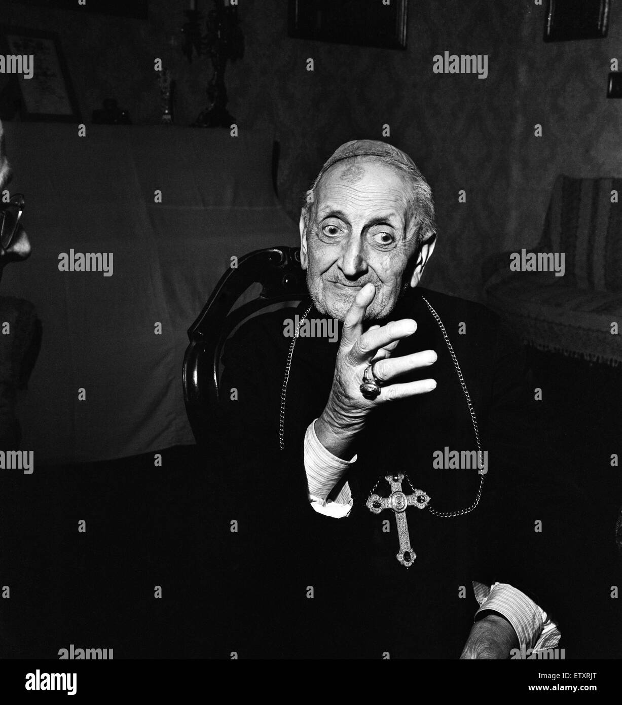 The 99 year old Italian Archbishop Alfonso Carinci at the opening of ...