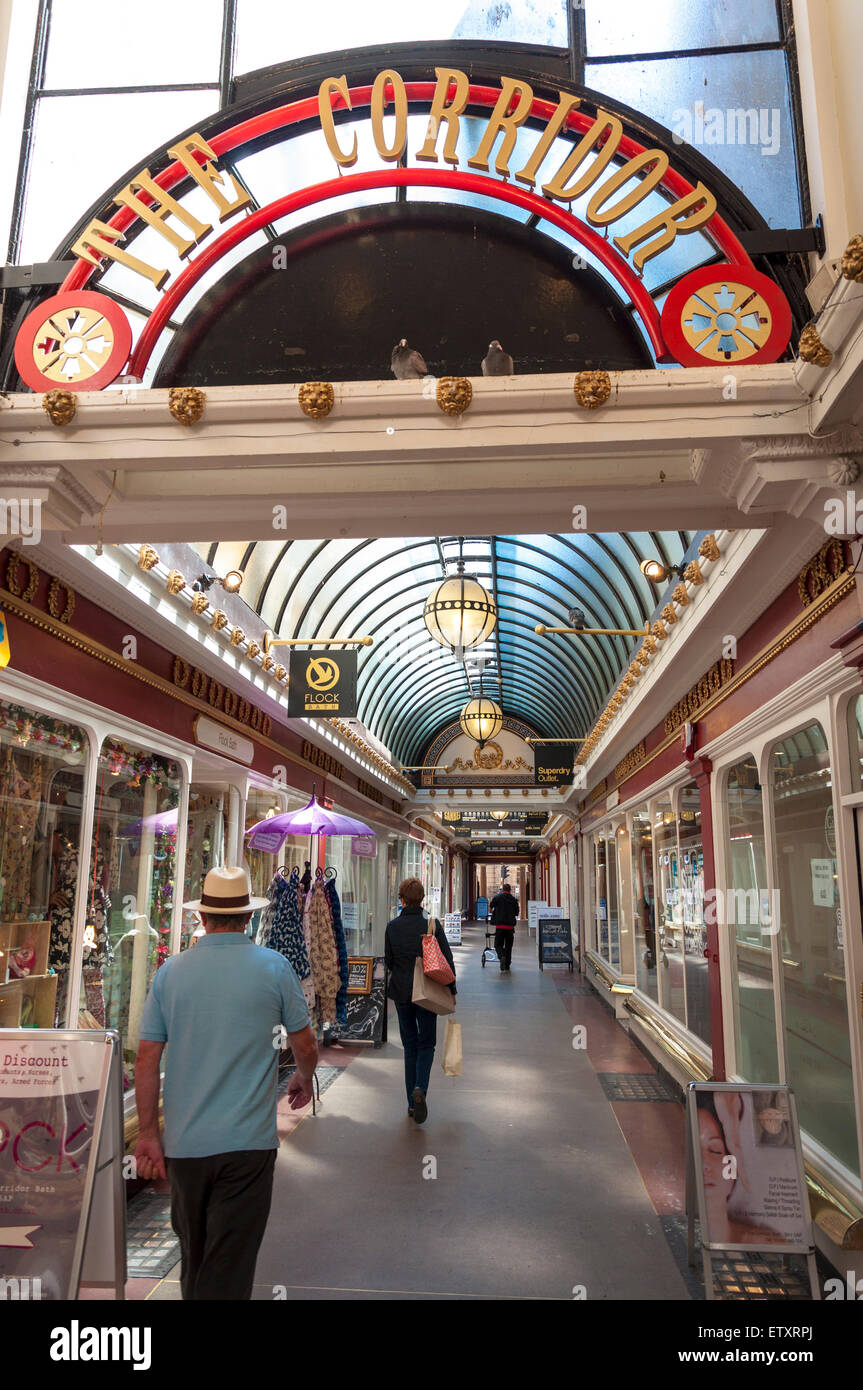 The Corridor shopping arcade in Bath, Somerset, England, UK Stock Photo ...