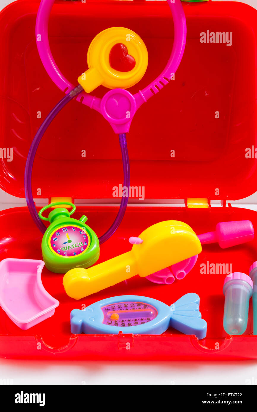 Colorful Medical Equipment Toy Set for Kids Stock Photo - Alamy