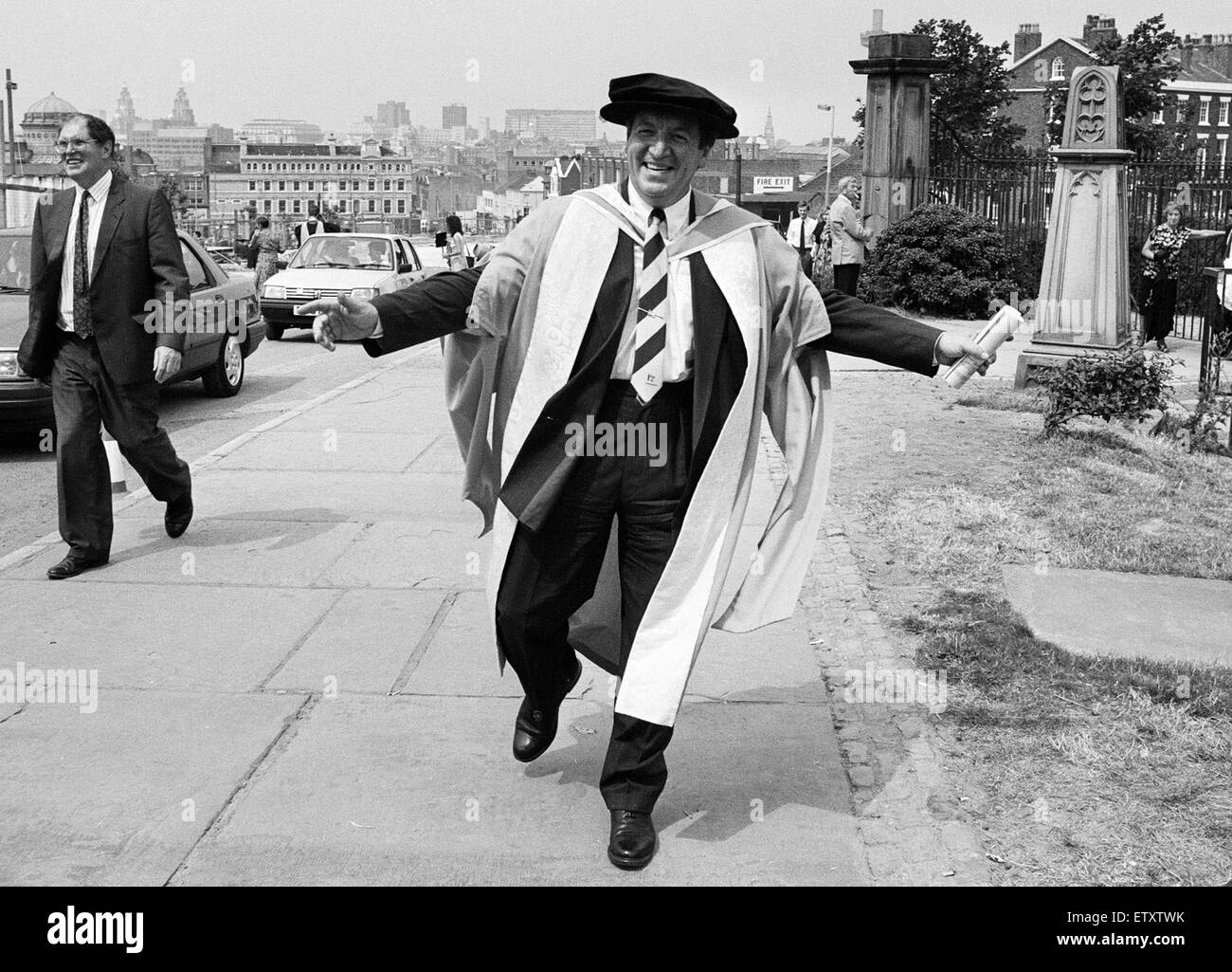 Former chairman of Next George Davies, shows off his robes for the ...