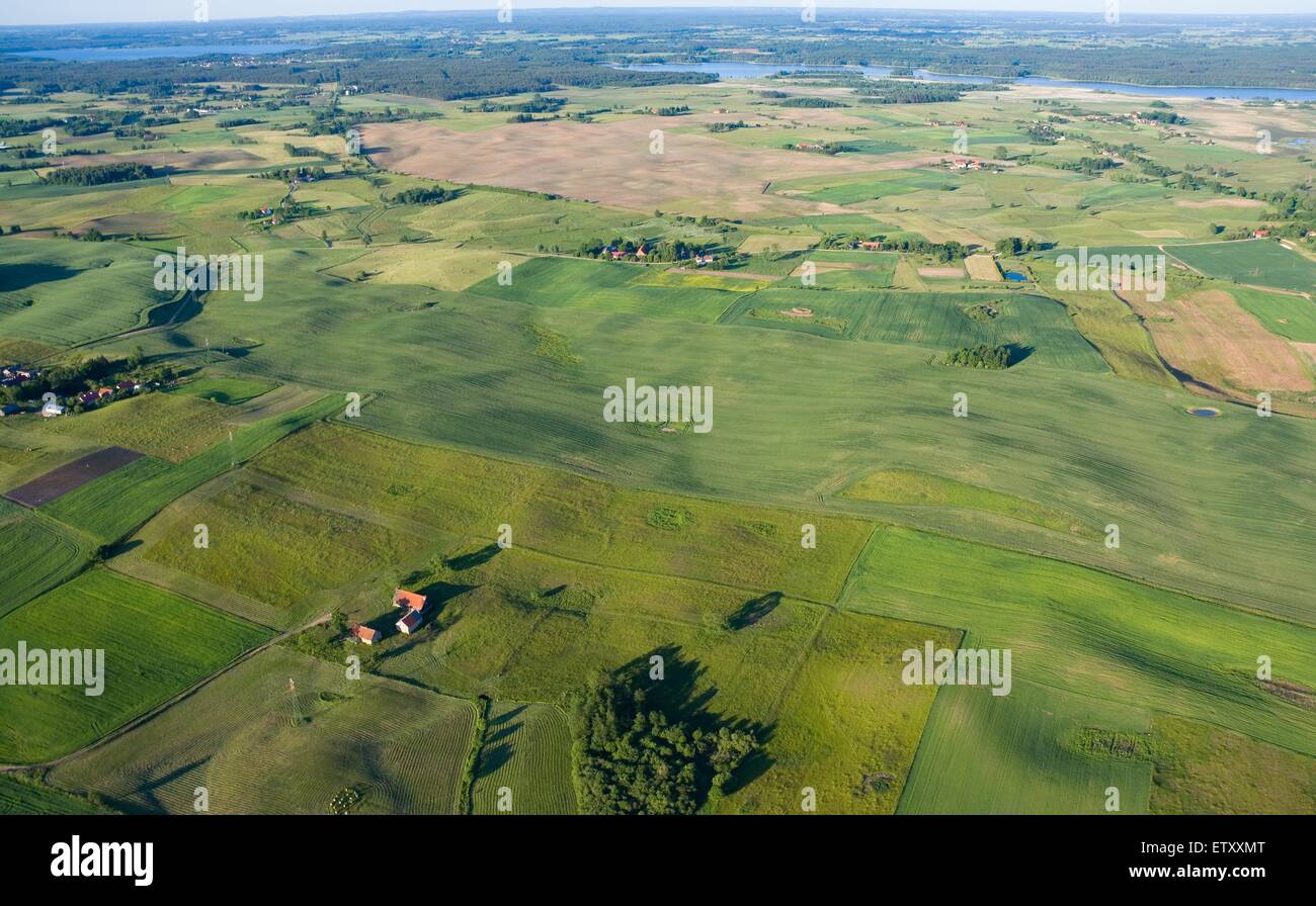 Aerial view of beautiful Masurian countryside, Poland Stock Photo - Alamy