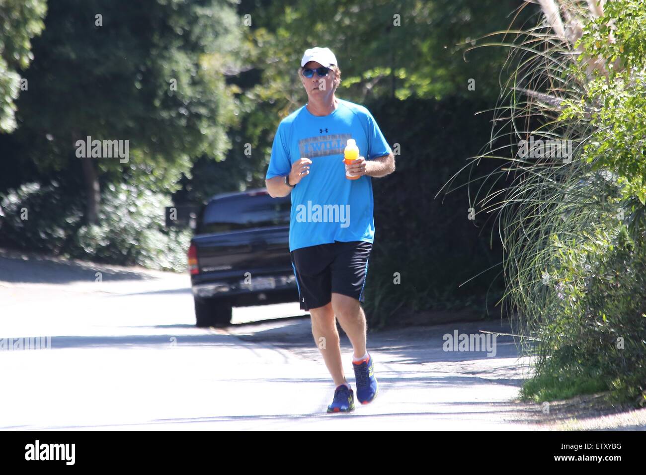Will Ferrell jogging in Hollywood hills Featuring: Will Ferrell Where ...