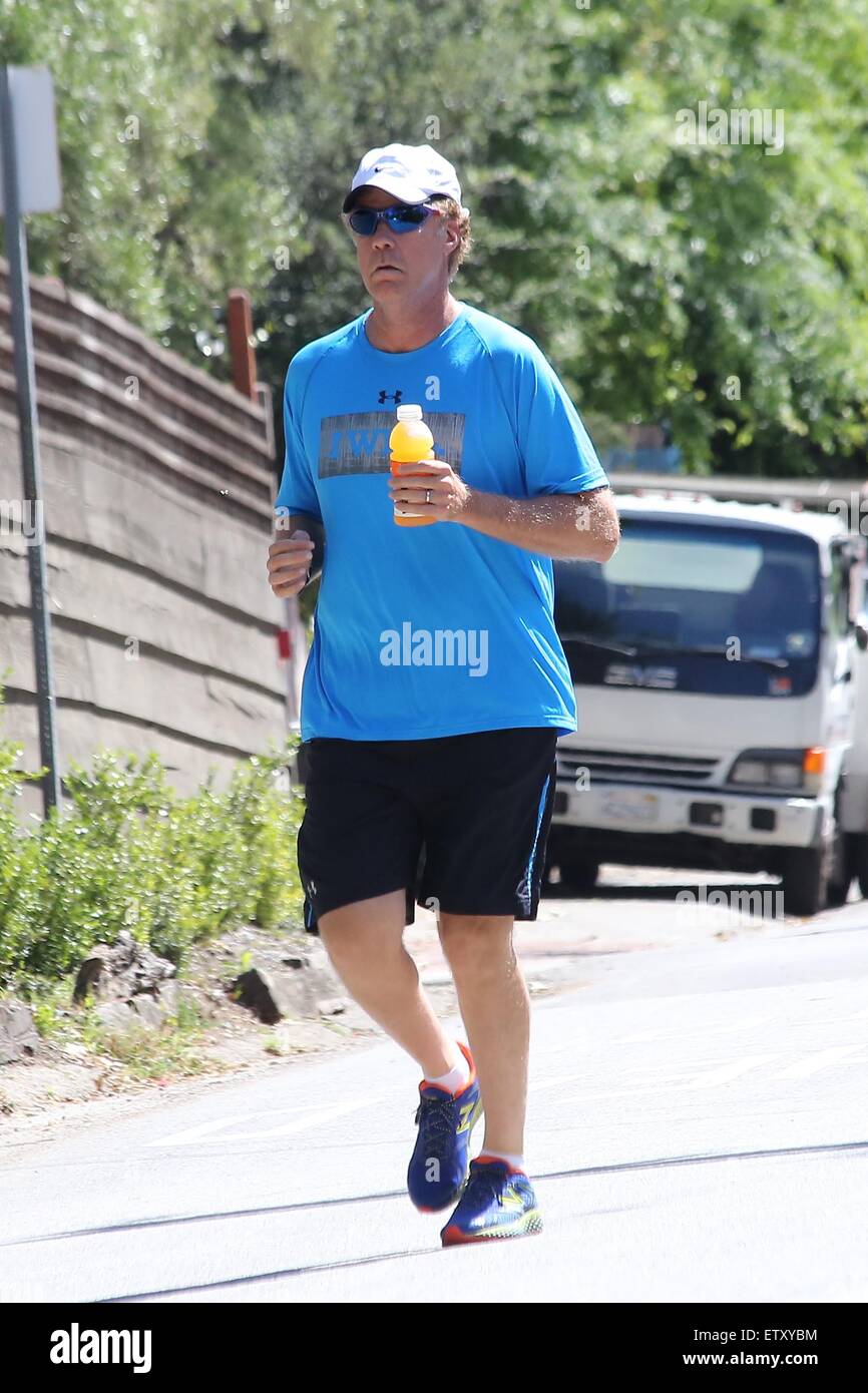 Will Ferrell jogging in Hollywood hills Featuring: Will Ferrell Where ...