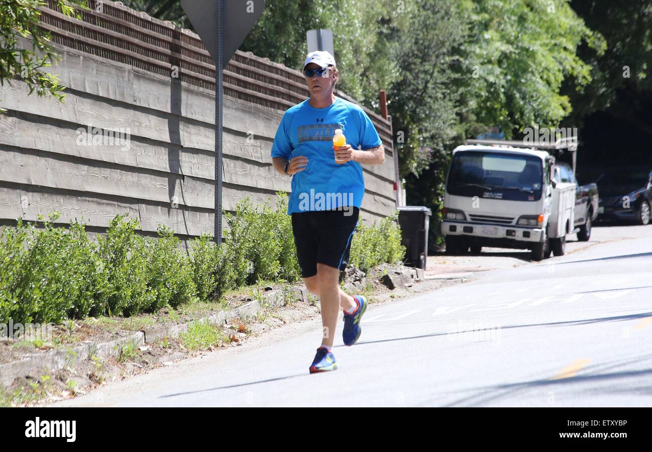 Will Ferrell jogging in Hollywood hills Featuring: Will Ferrell Where ...