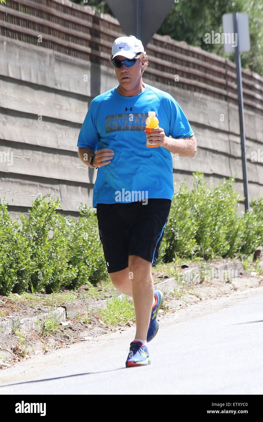 Will ferrell jogging in hollywood hi-res stock photography and images ...