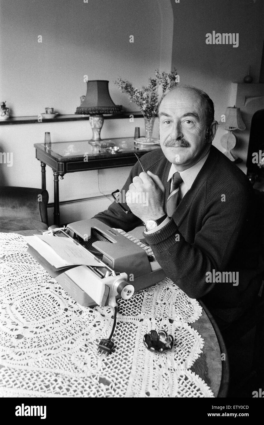 Comedy script writer Talbot Rothwell at work in his Fulking, Sussex ...