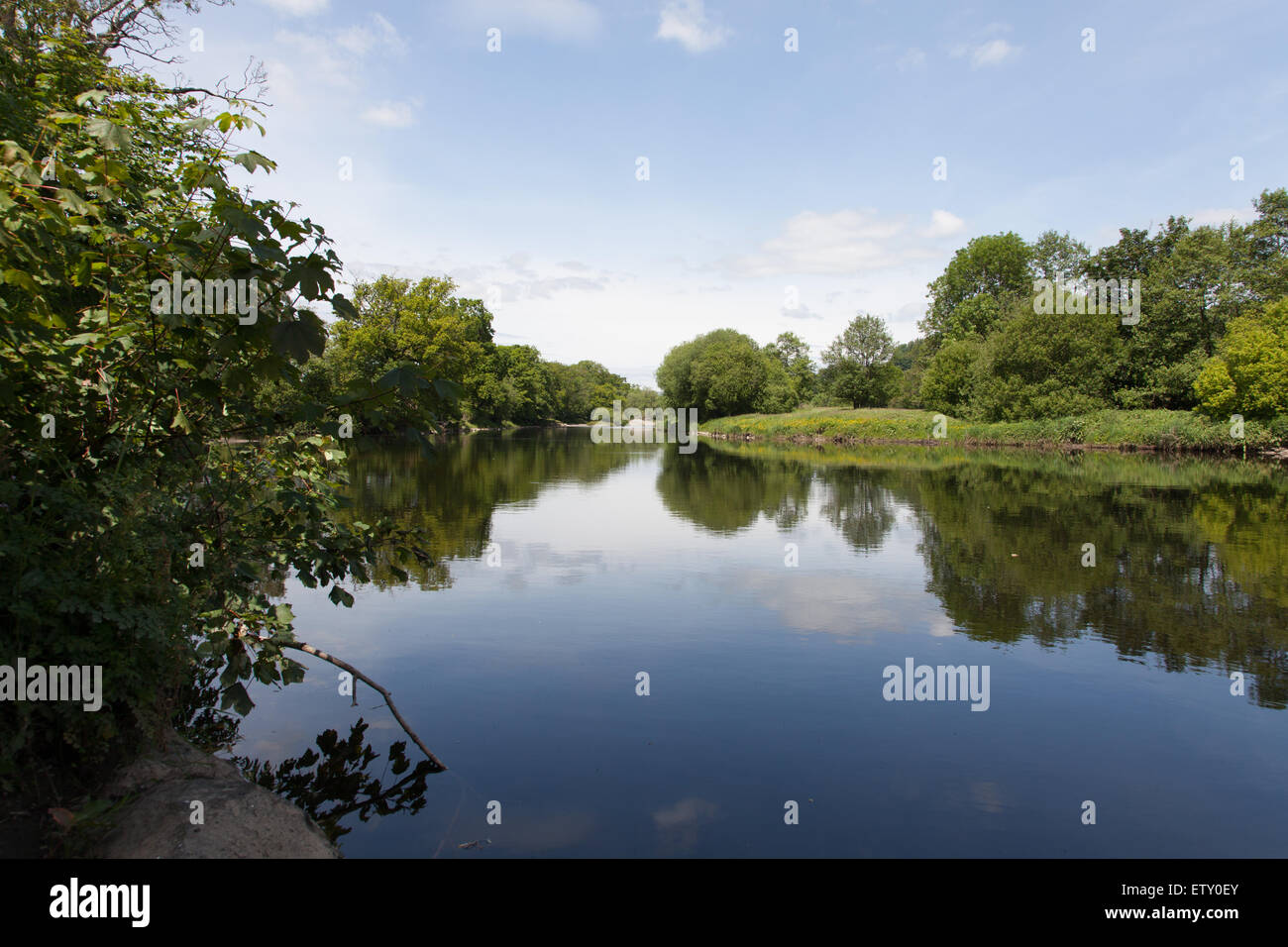 River Wye at Builth Wells, Mid Wales Stock Photo - Alamy
