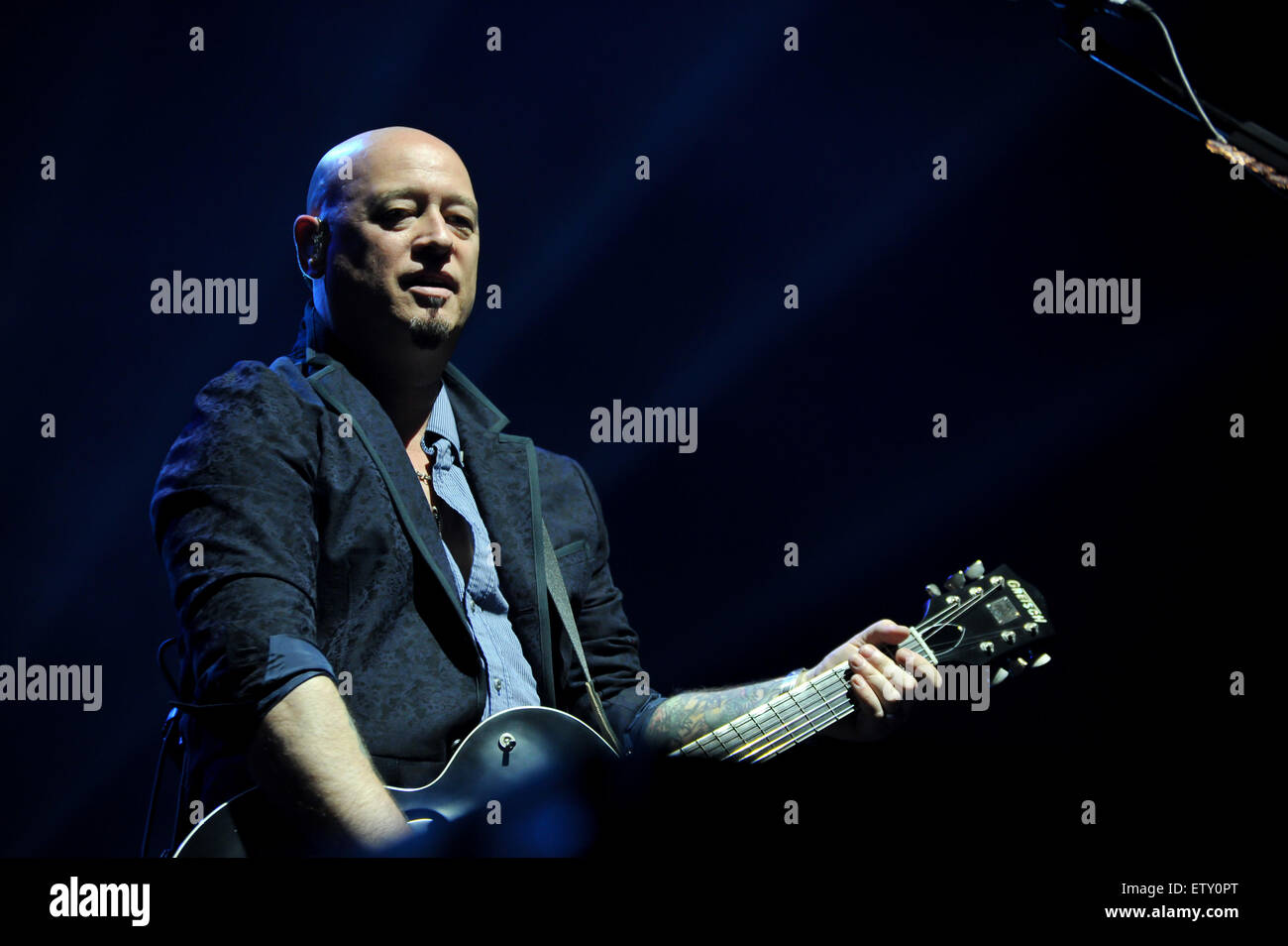 Rock band Train performing live on stage at the Barclaycard Arena in ...