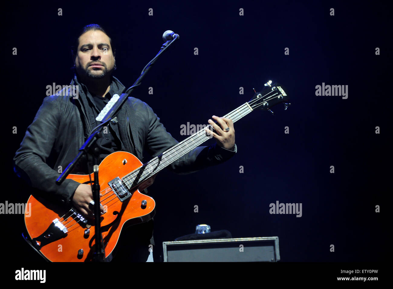 Rock band Train performing live on stage at the Barclaycard Arena in ...