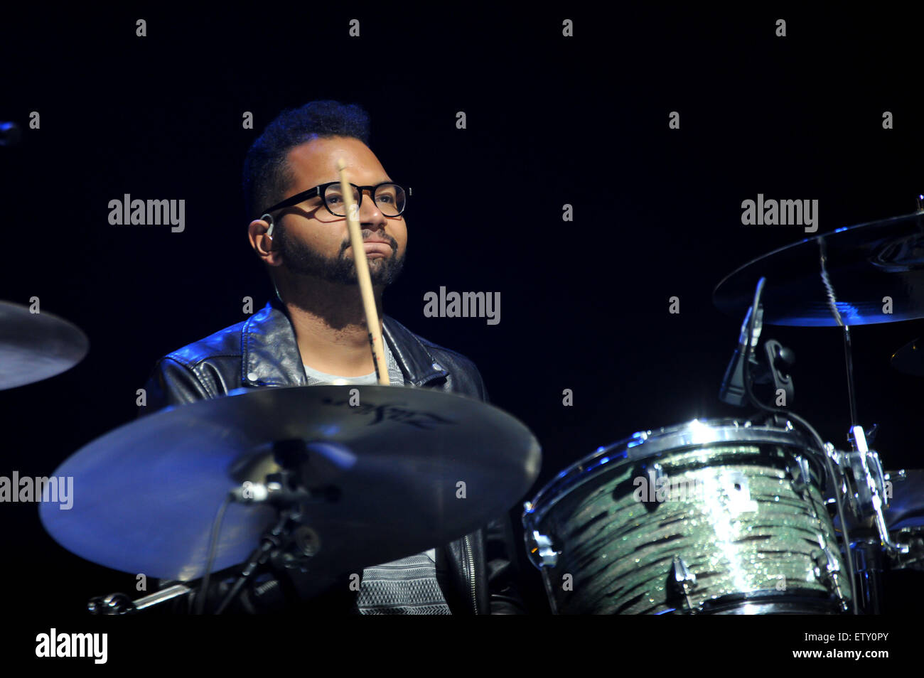 Rock band Train performing live on stage at the Barclaycard Arena in ...