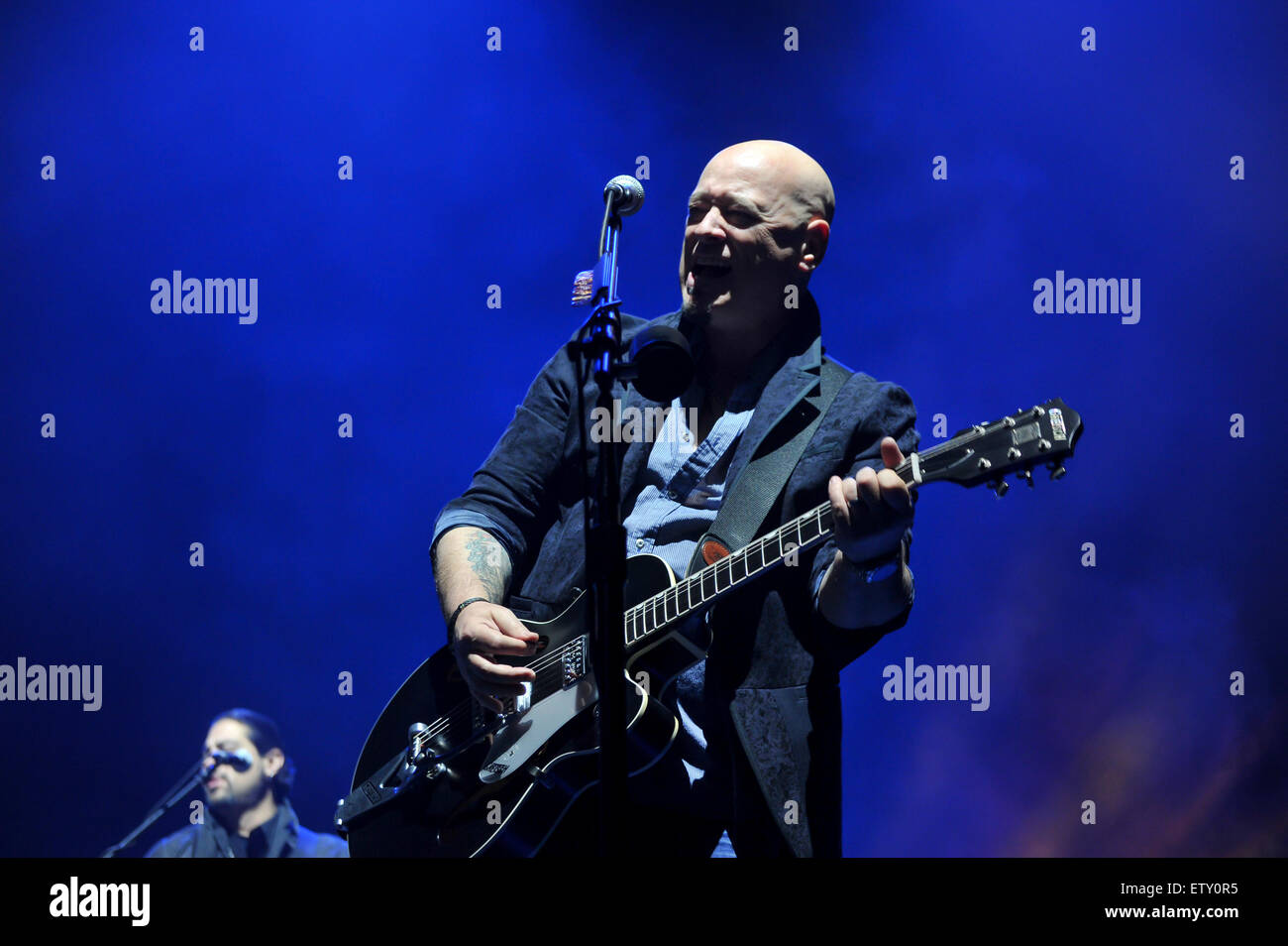 Rock band Train performing live on stage at the Barclaycard Arena in ...
