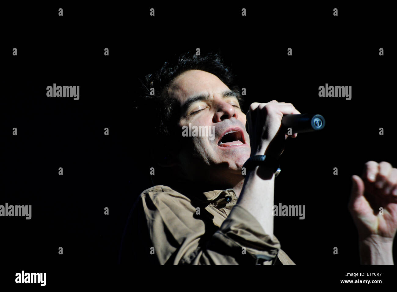 Rock band Train performing live on stage at the Barclaycard Arena in ...