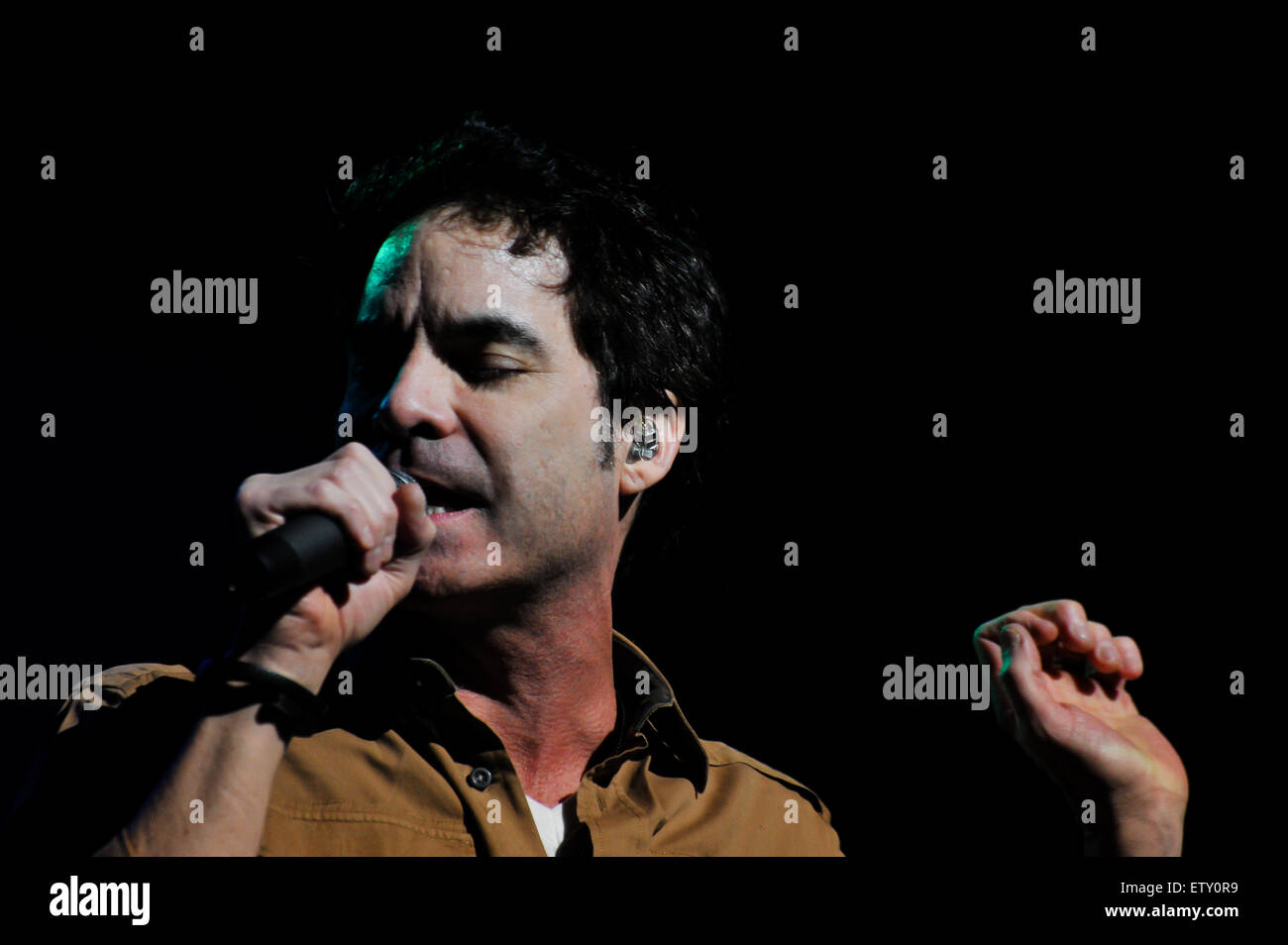 Rock band Train performing live on stage at the Barclaycard Arena in ...
