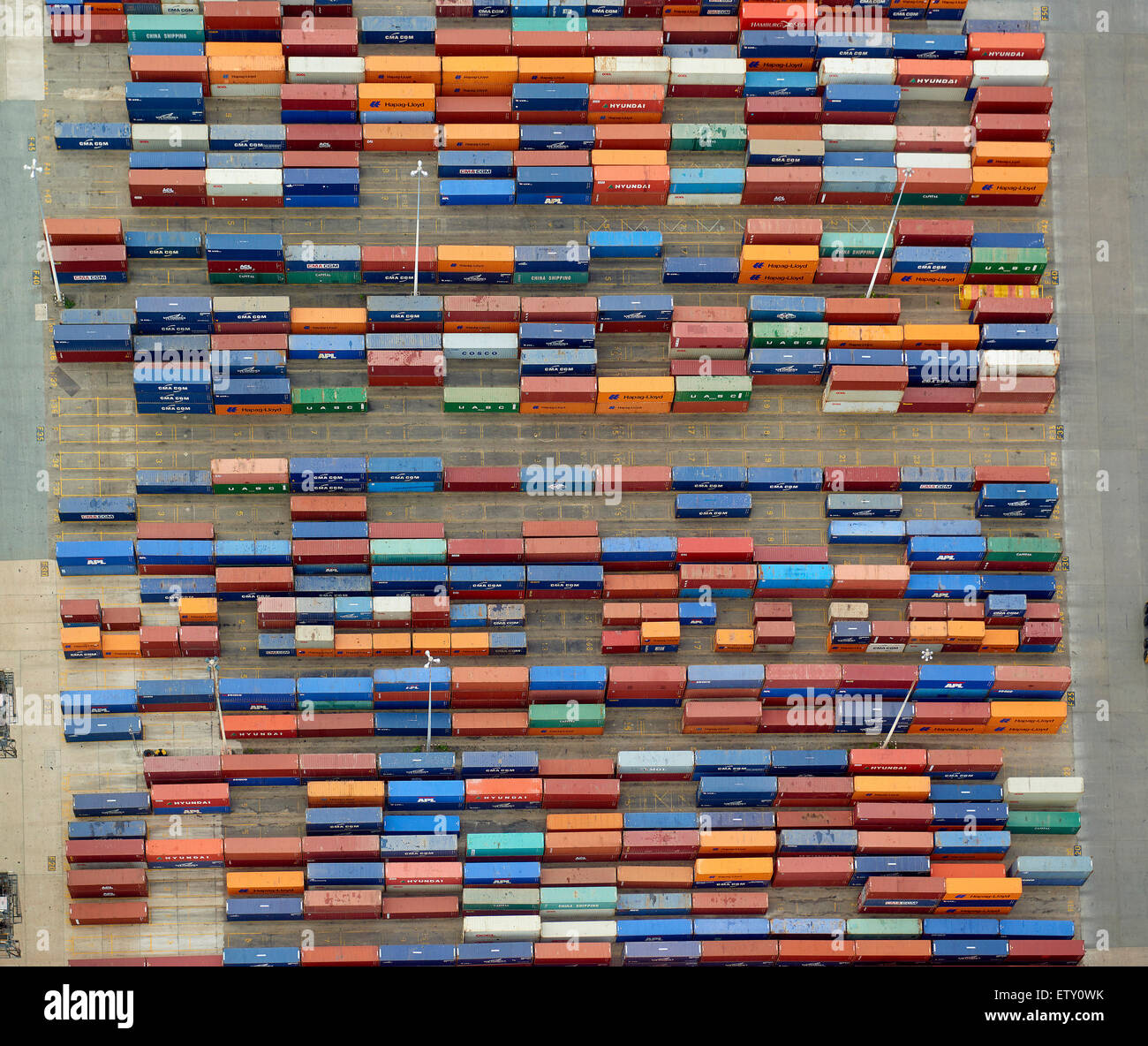 Shipping containers, Southampton Docks, southern England, UK Stock ...