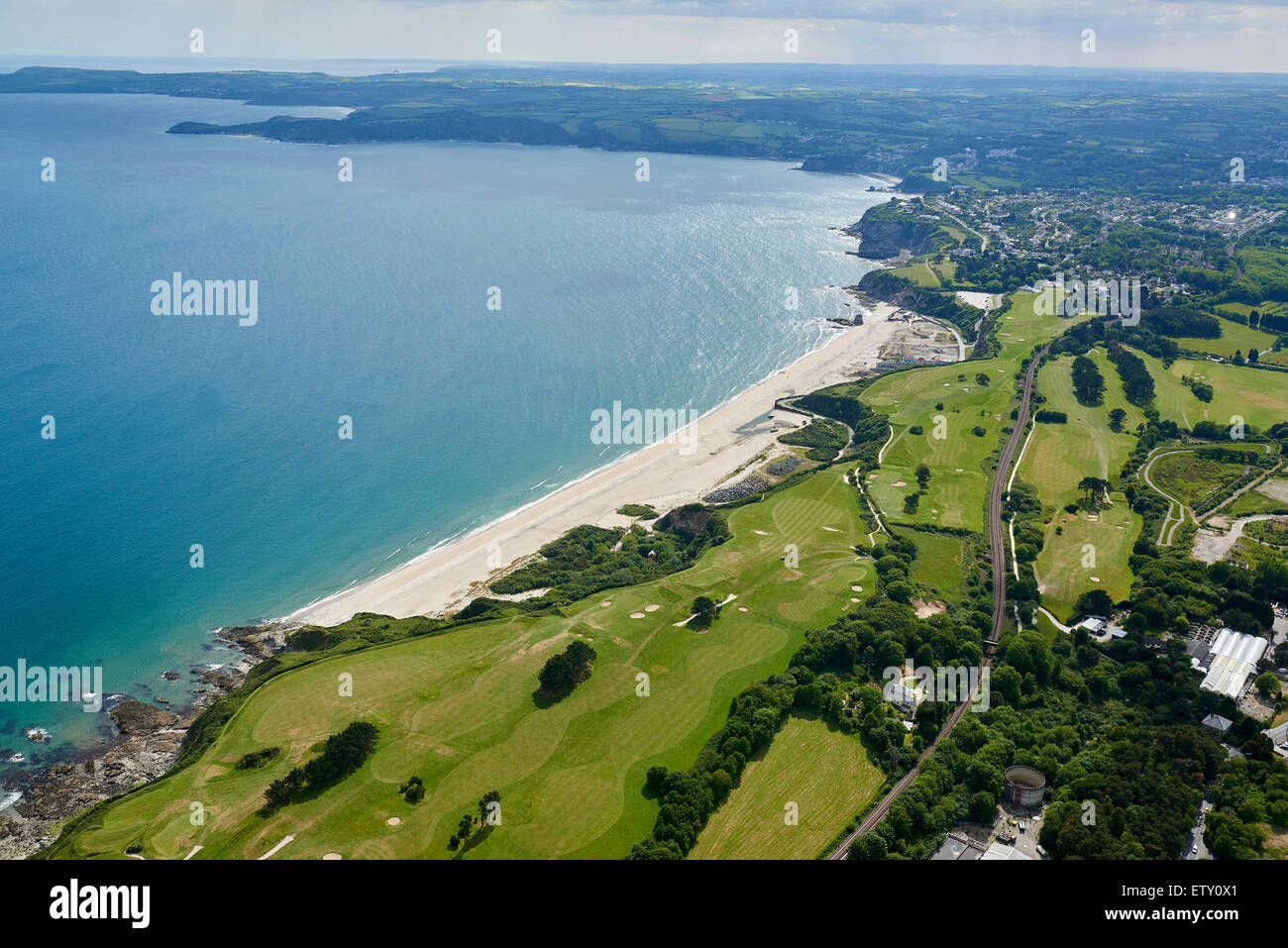 Carlyon bay aerial hi-res stock photography and images - Alamy