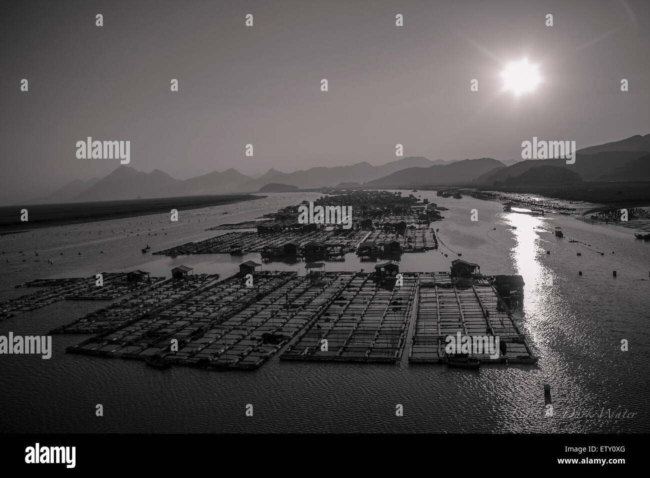 Beautiful scenery of the mudflats and fishing villages in Xiapu, China ...