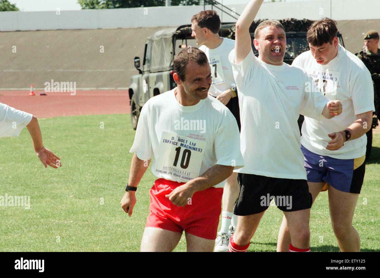 Celebrations after tug-of-war at the annual sports day at Clairville ...