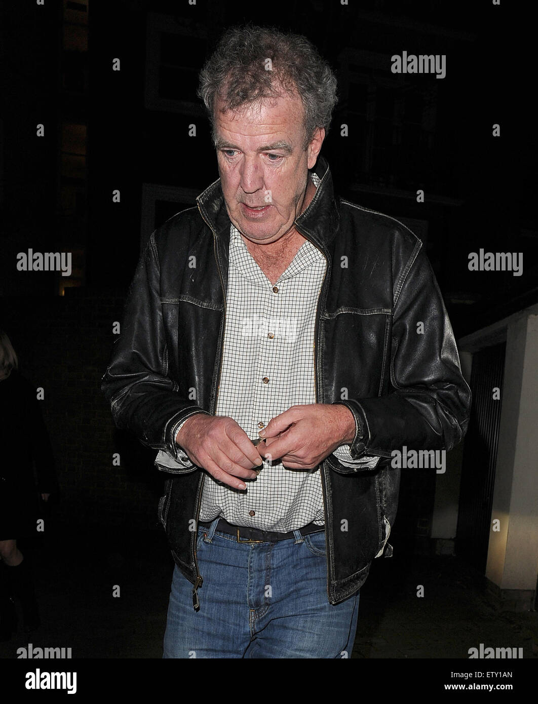 Jeremy Clarkson returns home just before 1am, in a car with close ...
