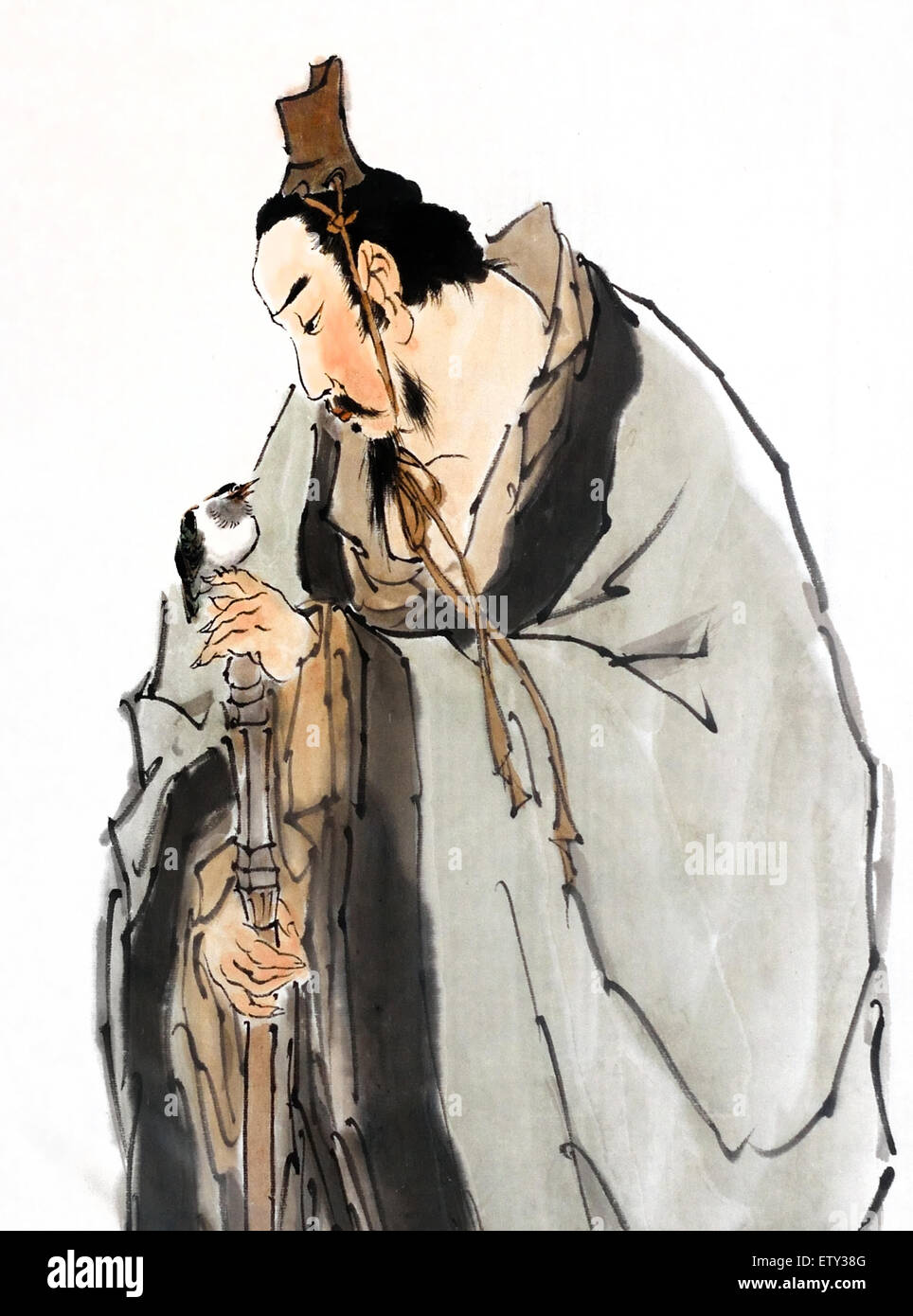 Confucius portrait painting hi-res stock photography and images - Alamy