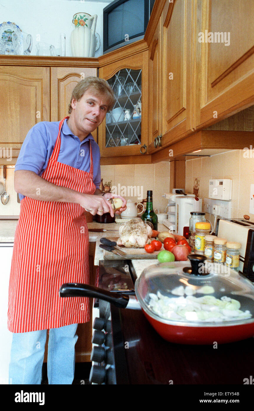 BBC Radio Cleveland presenter Colin Bunyan preparing a meal in his ...