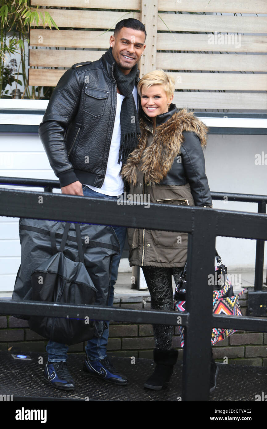Kerry Katona and George Kay outside the ITV Studios Featuring: Kerry ...